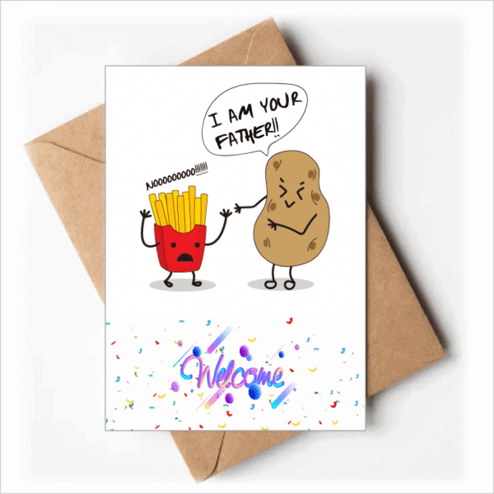 Father Potato Chips Origin Welcome Back Greeting Cards Envelopes Blank ...