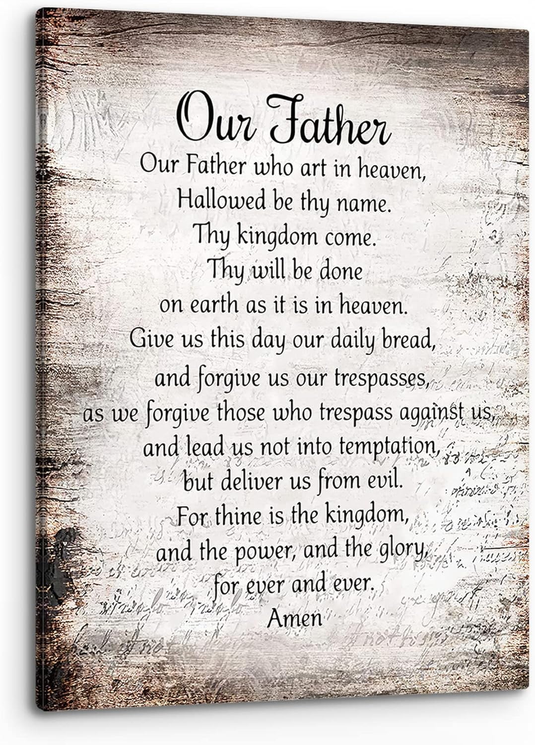 Our Father Prayer Wall Decor,Christian The Lords Prayer Wall Art Decor ...