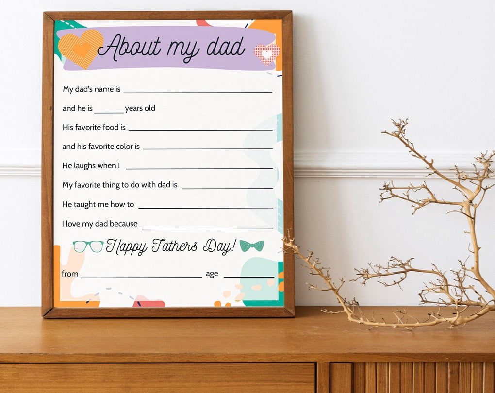 Father’S Day Gift, All About My Dad, Gift For Dad, Gift From Child ...