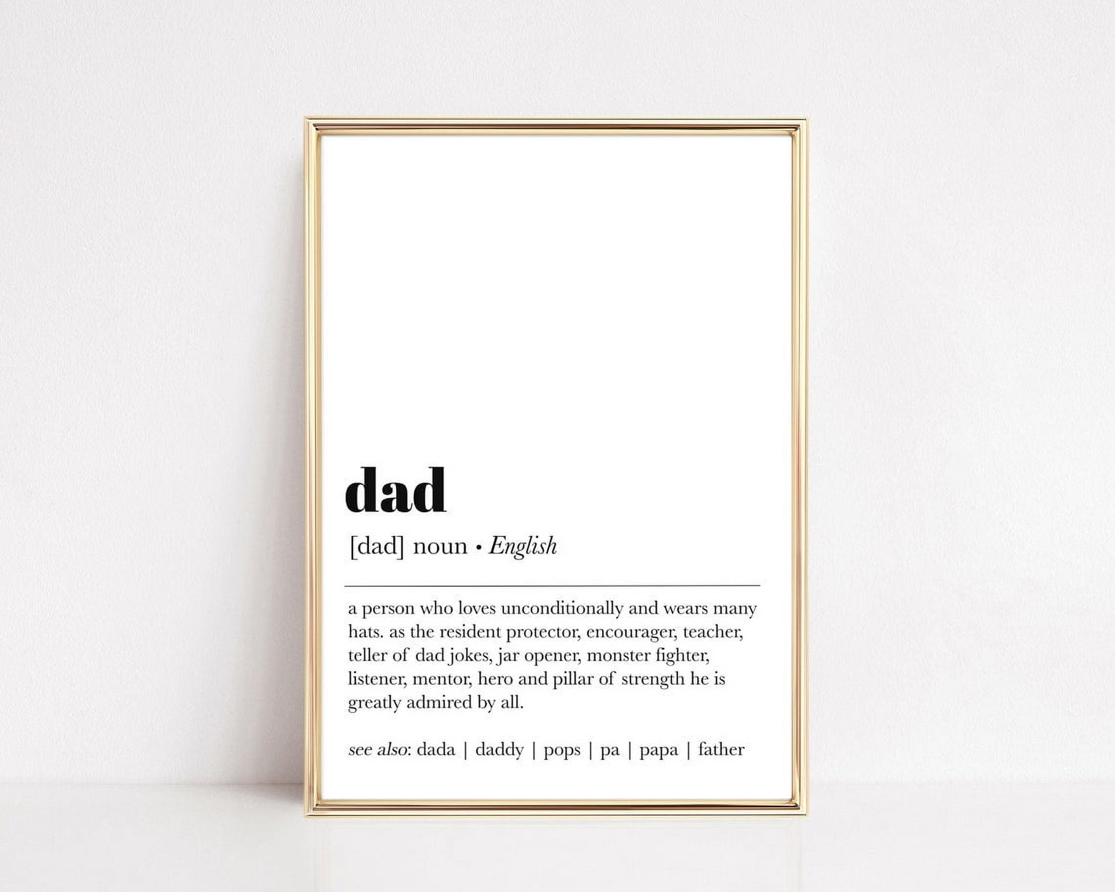 Father'S Day Gift For Dad Dad Definition Print Gifts For Him New Dad ...