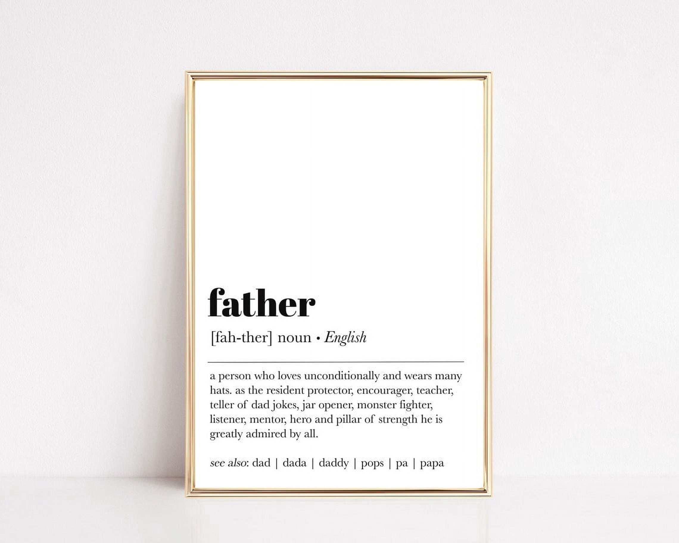 Father'S Day Gift For Dad Dad Definition Print Last Minute Gifts For ...