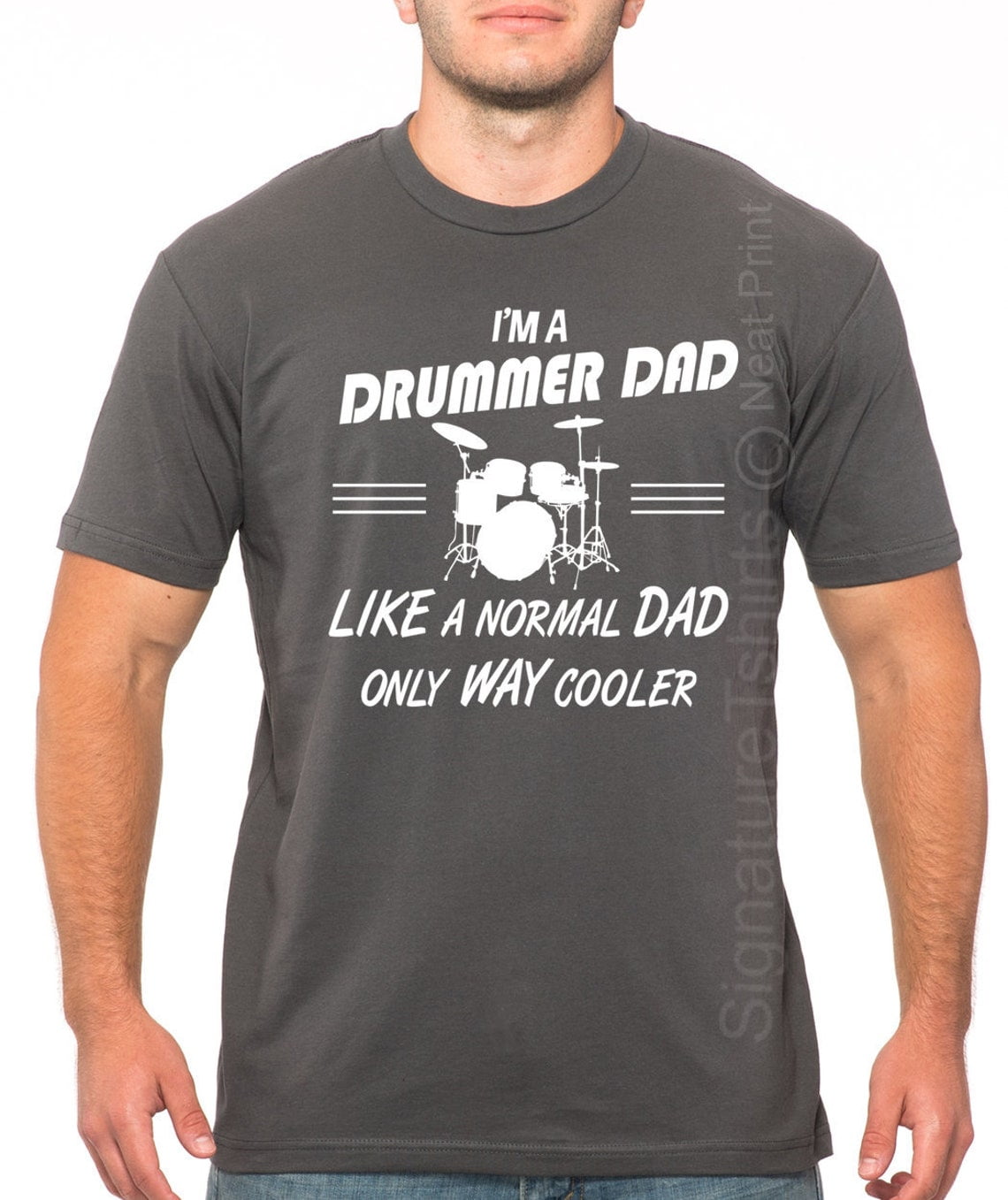 Father'S Day Gift I'M A Drummer Dad Men'S T Shirt, Husband Tee, Drummer ...