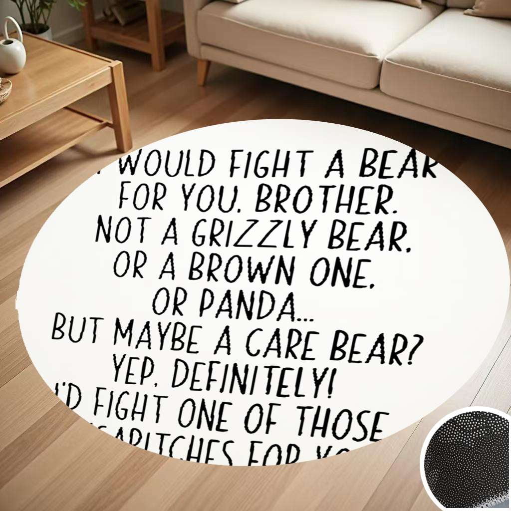 Father'S Day Gift Ideas Would Fight A Bear For You Dad Round Carpet ...