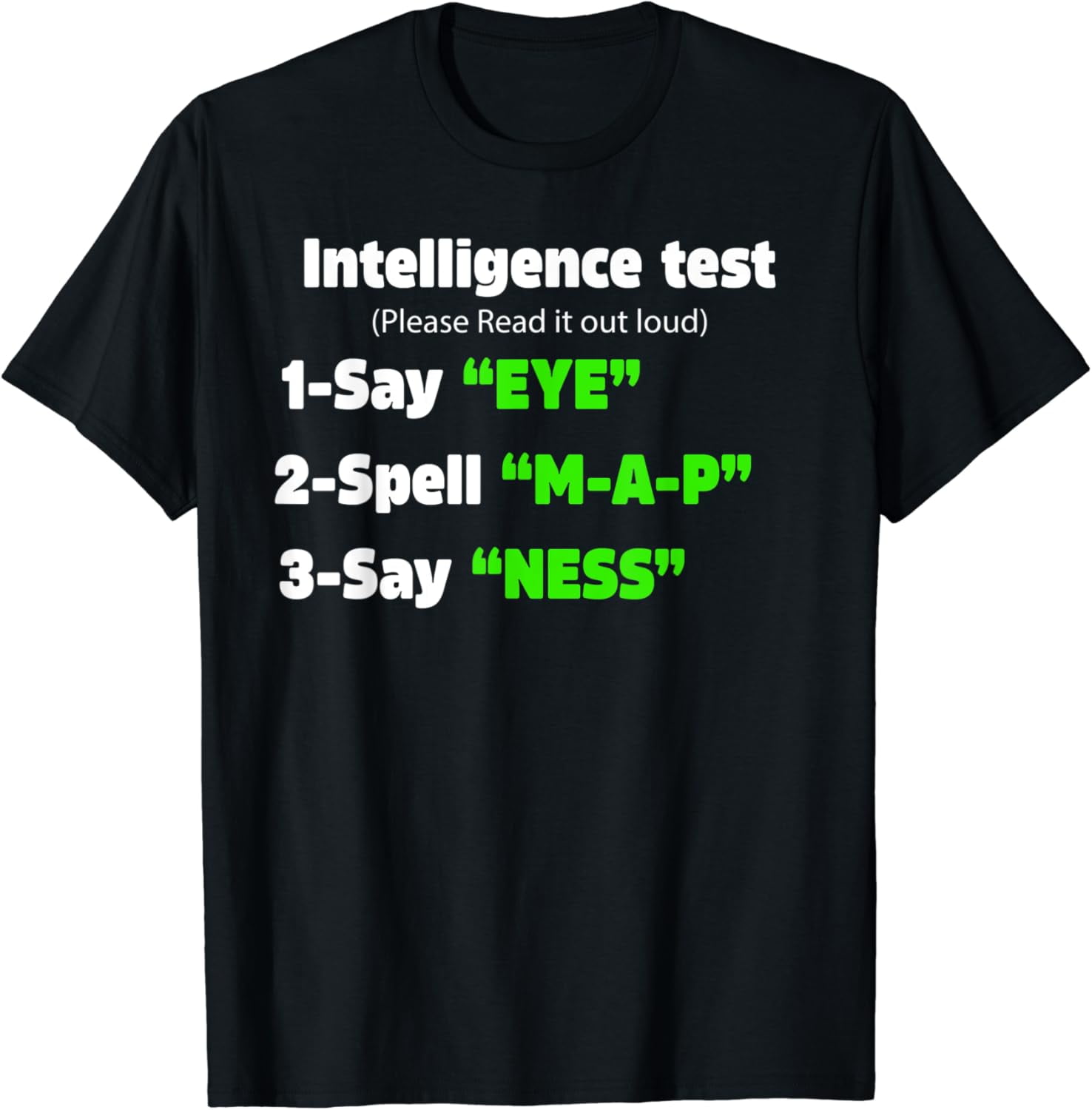 Father'S Day Intelligence Test Say Eye M A P Ness Dad T-Shirt Unisex S ...