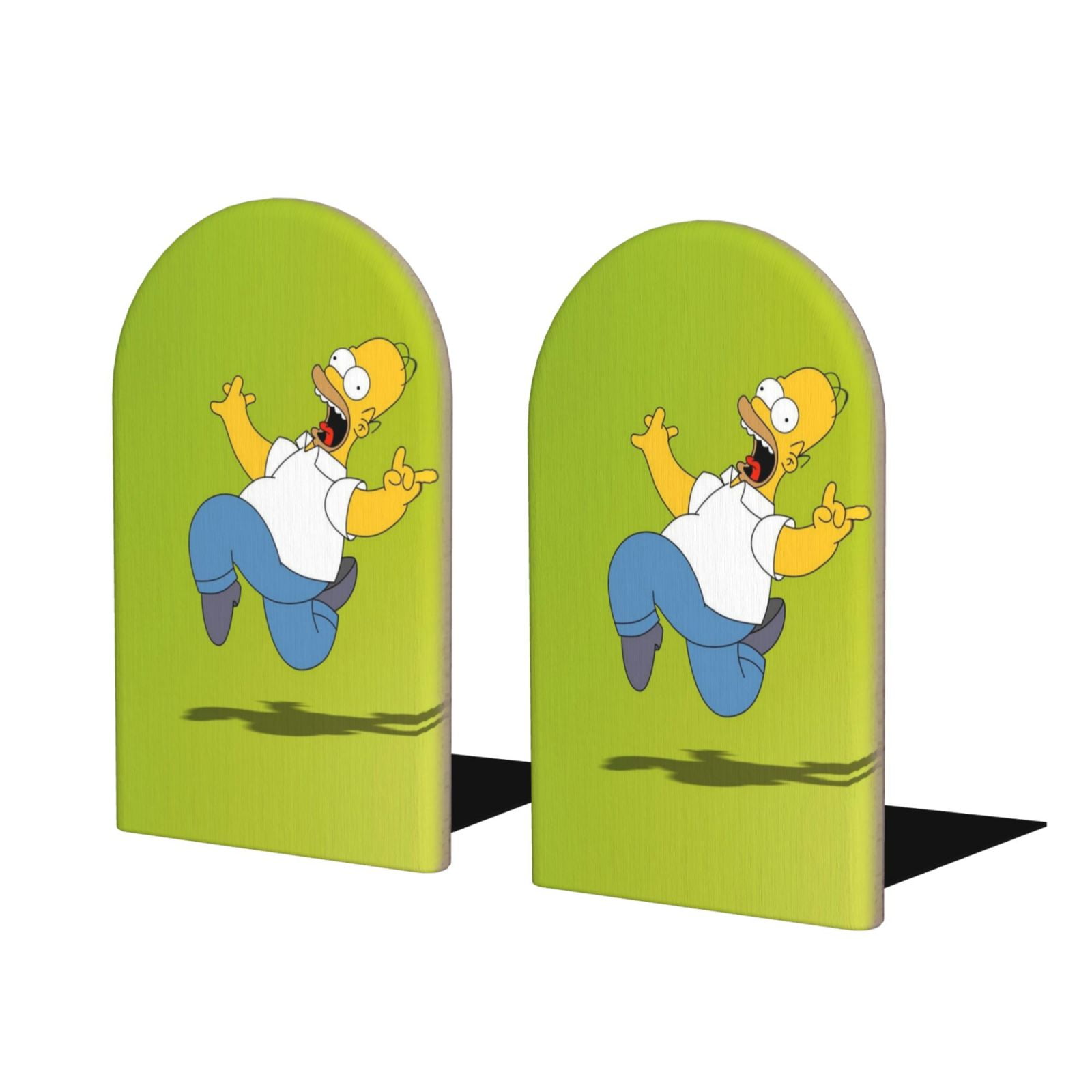 Father The Simpsons Bookends Wood Book Divider Shelves Non-Skid Book ...
