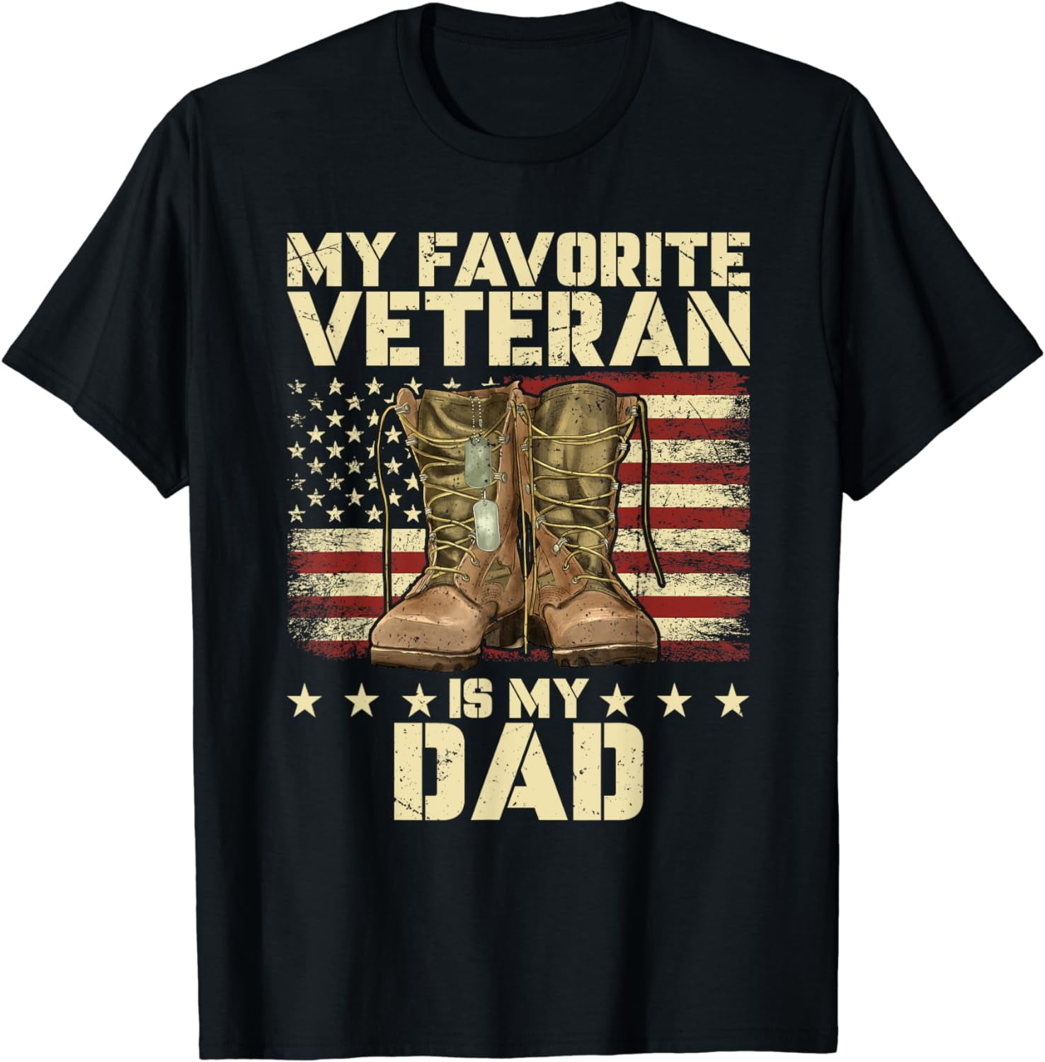 Father Veterans Day My Favorite Veteran Is My Dad for Kids T-Shirt ...