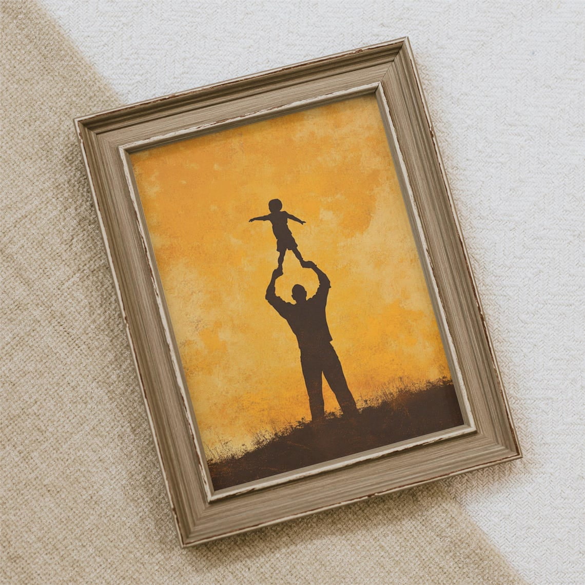 Father And Wall Art Print, Father'S Day Decor, Family Love Wall Decor ...