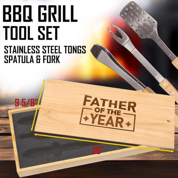 Father of the Year BBQ Tools: FATHER OF THE YEAR - Celebratory ...