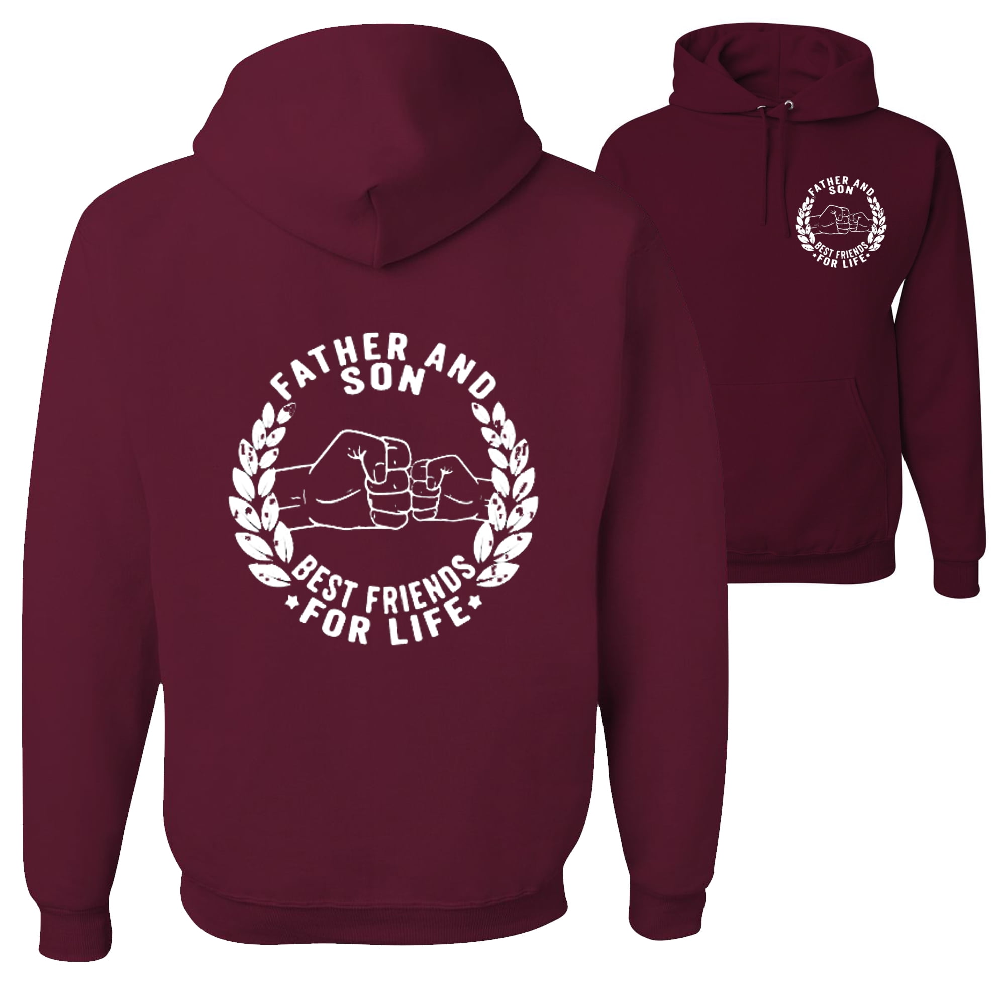 Father and Son Best Friends for Life FRONT AND BACK Mens Hoodies ...