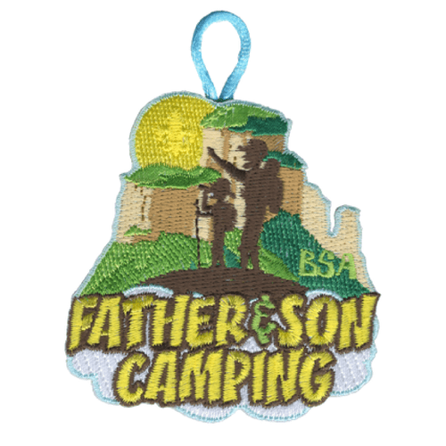 Father and Son Camping Activity Embroidered Patch Hiking Design ...