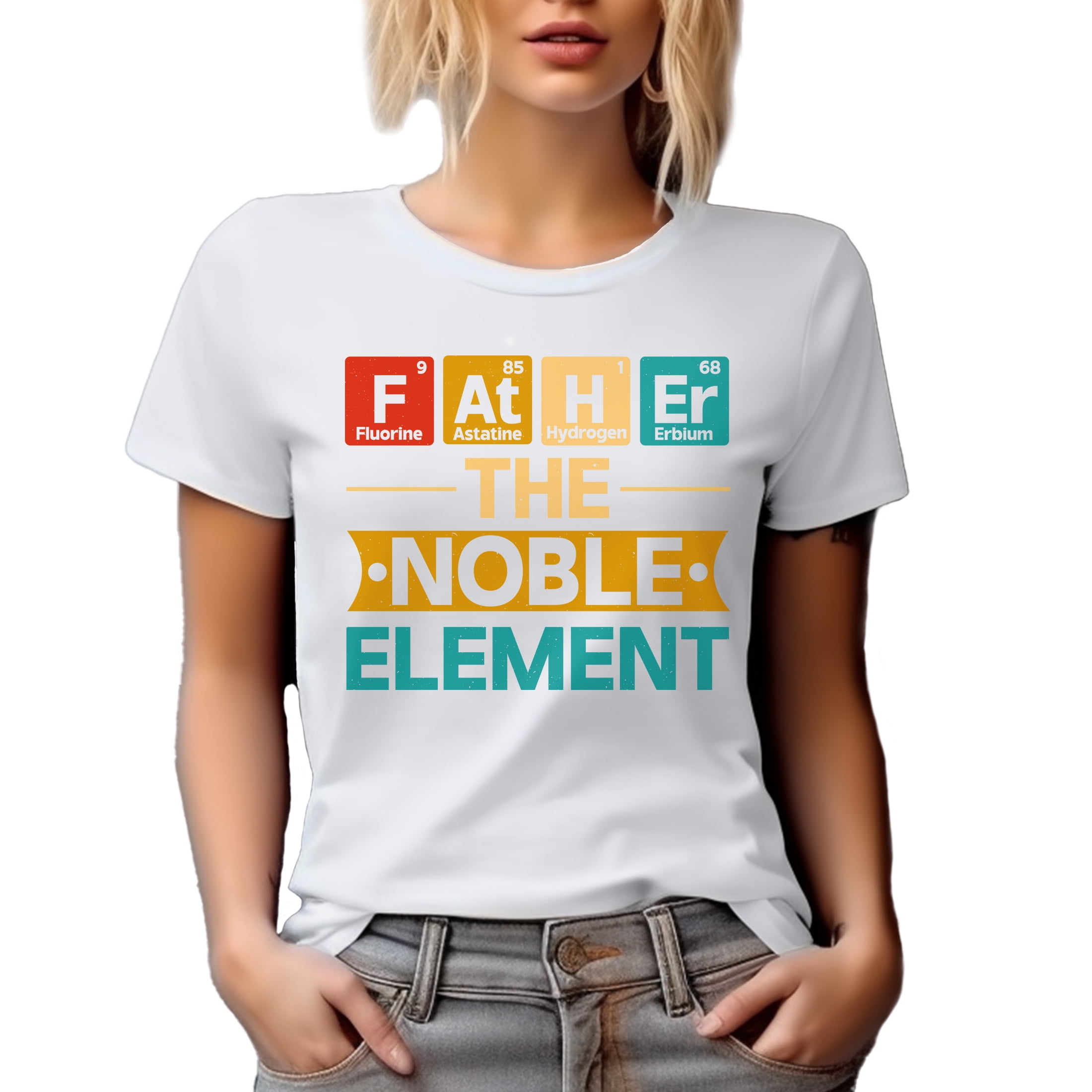 Father in Periodic Table of Elements, Noble Element, Chemist Dad Father ...
