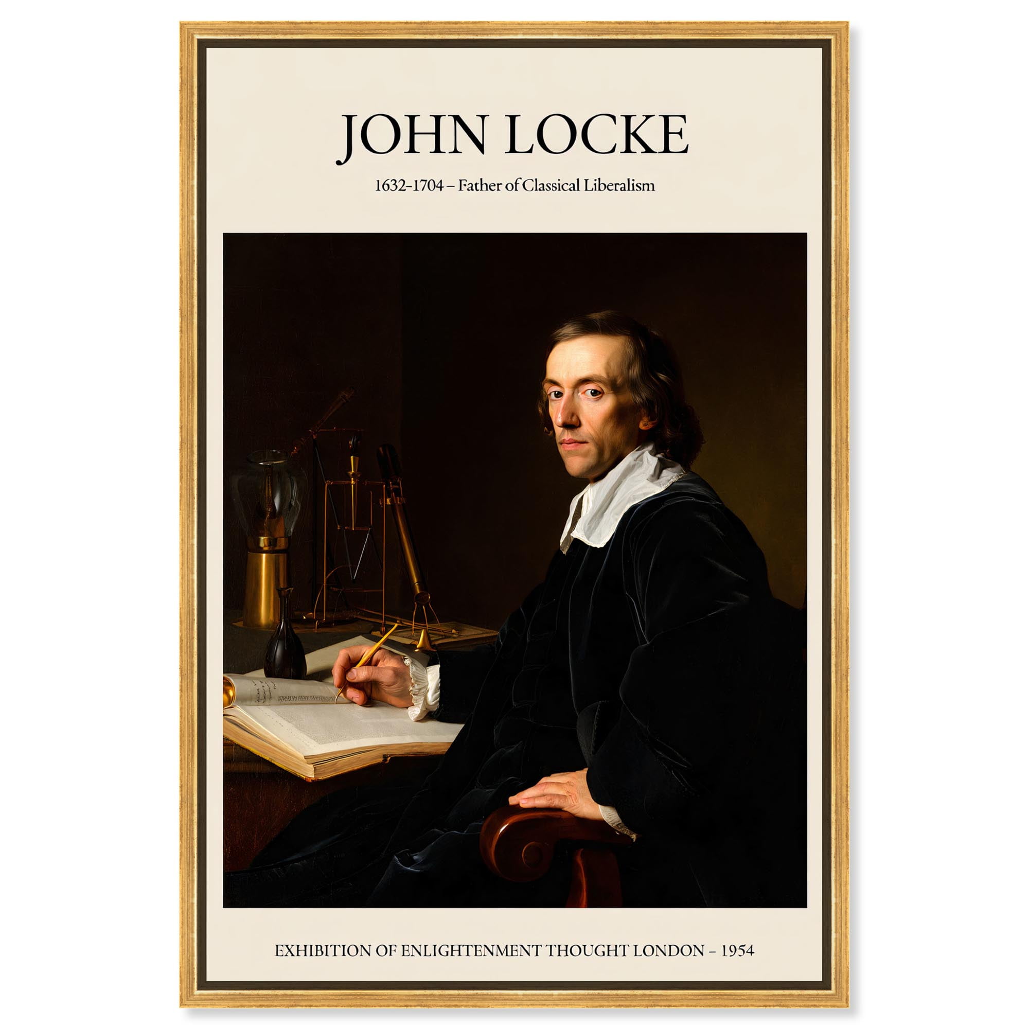 Father of Liberalism Depicted Canvas Historic Men Posters by Art Remedy ...