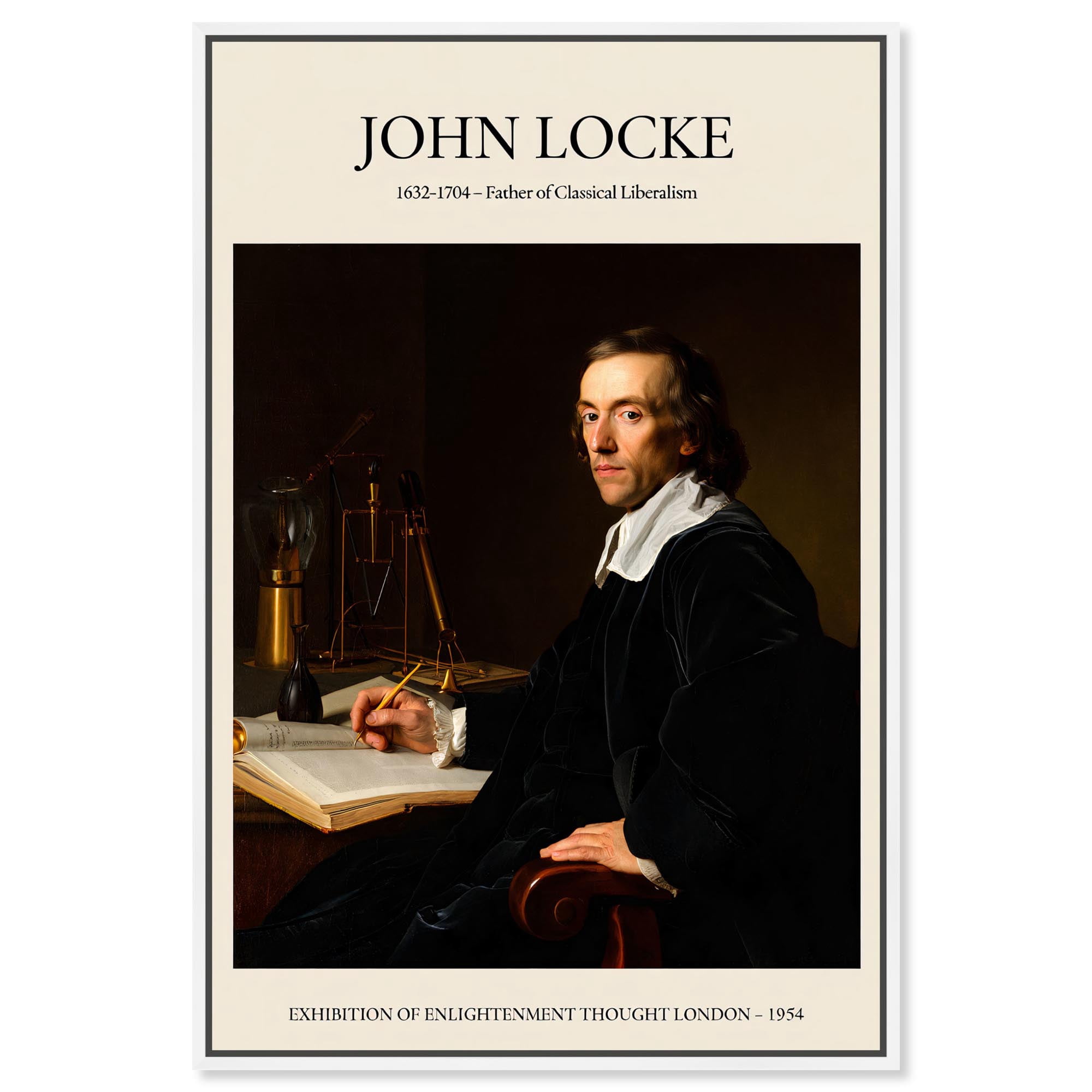 Father of Liberalism Depicted Canvas Historic Men Posters by Art Remedy ...