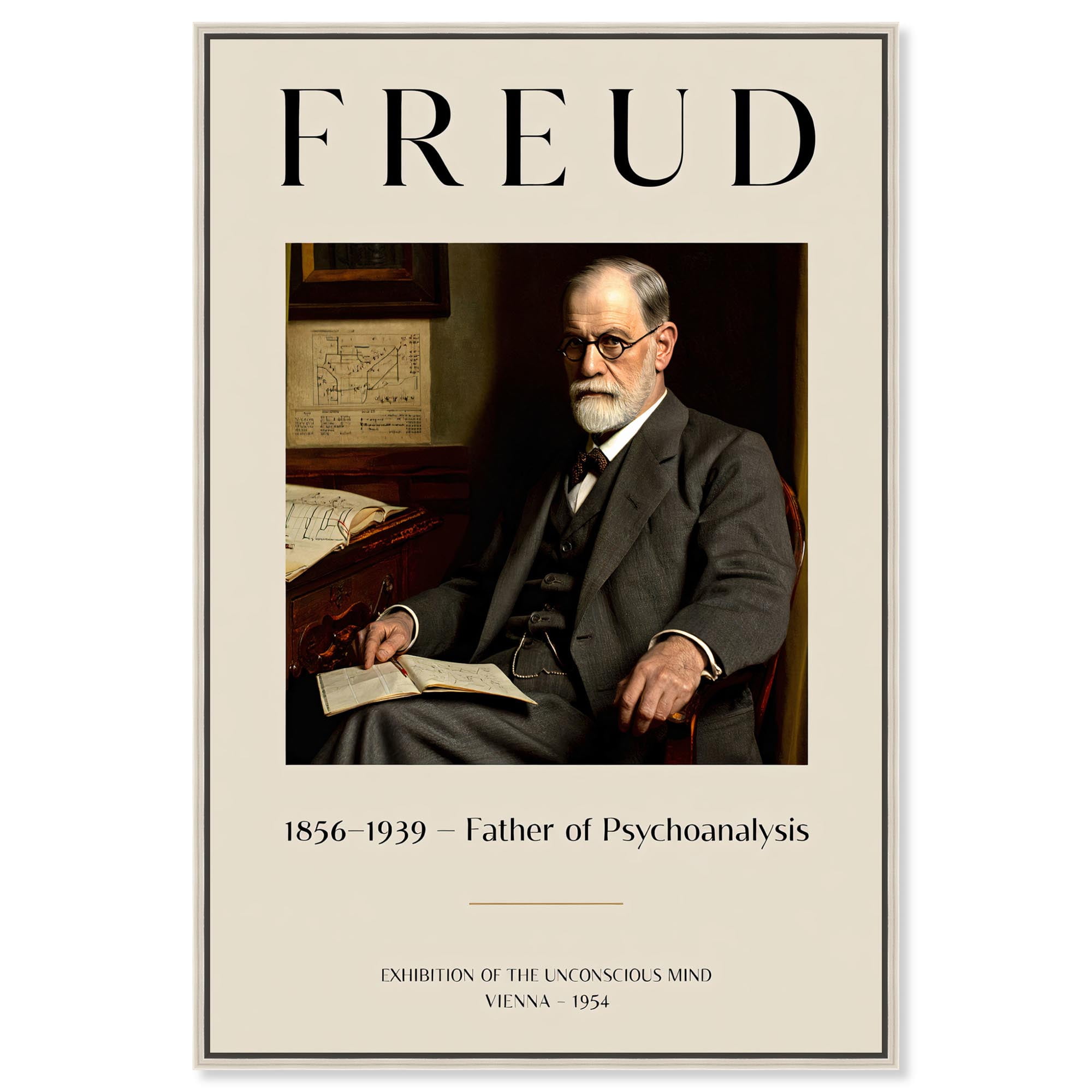 Father of Psychoanalysis Art Canvas Historic Men Posters by Art Remedy ...