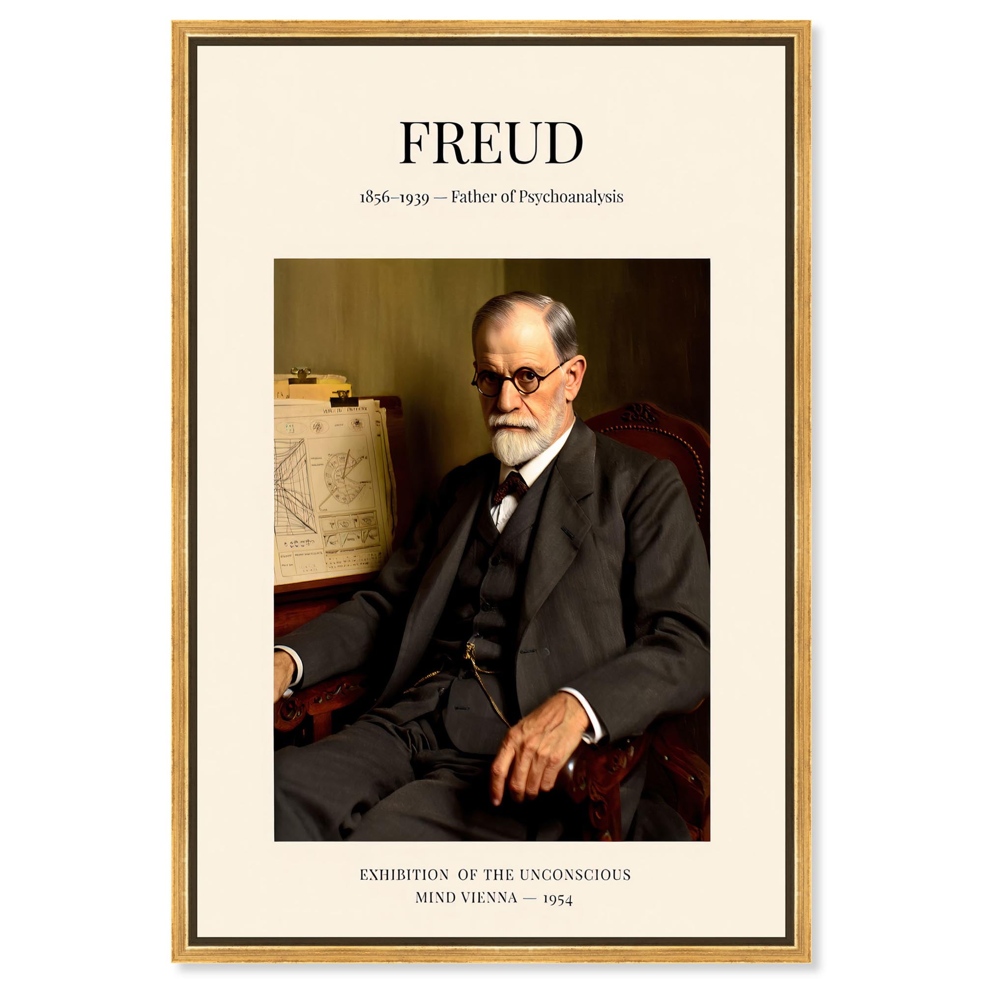 Father of Psychoanalysis Canvas Historic Men Posters by Art Remedy ...