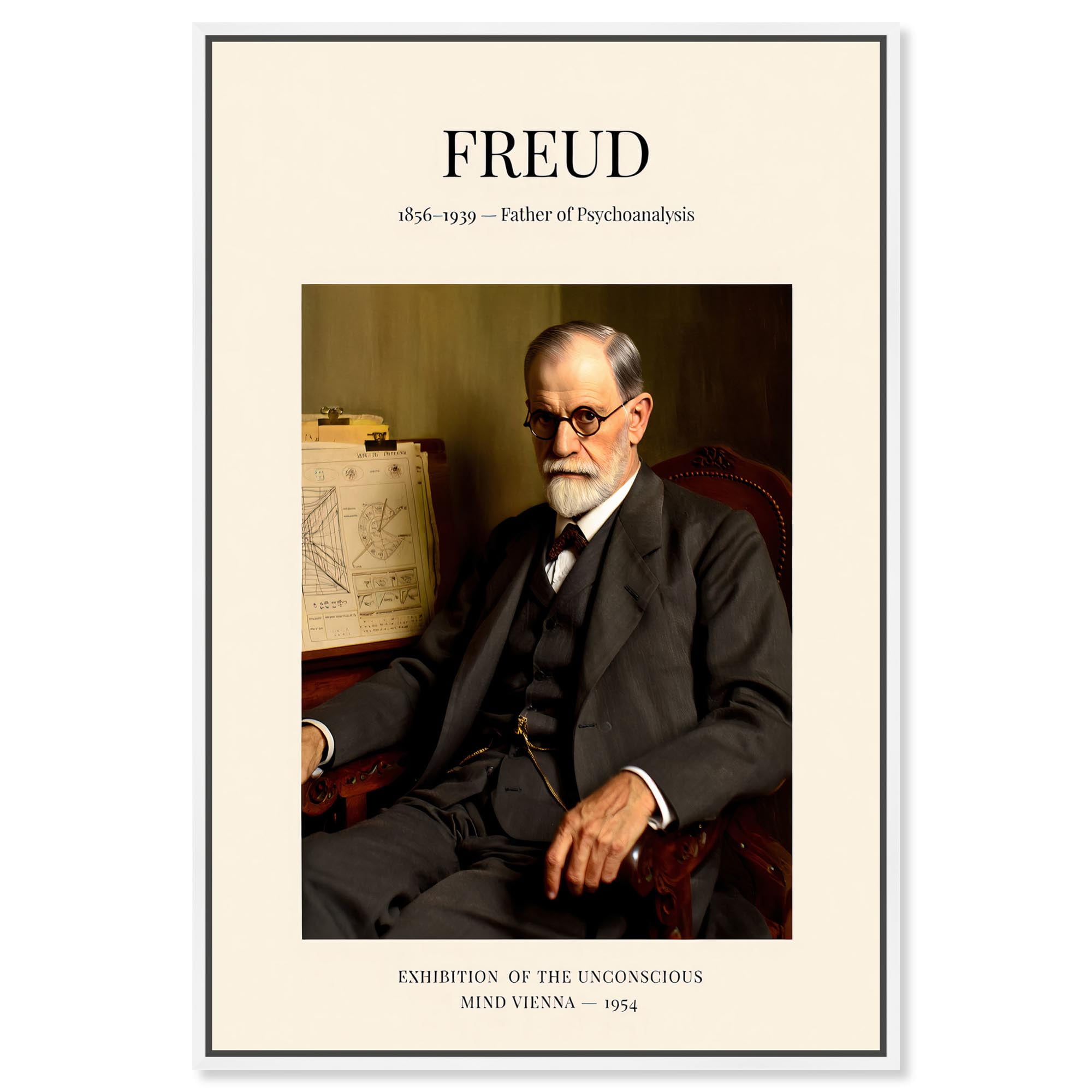 Father of Psychoanalysis Canvas Historic Men Posters by Art Remedy ...