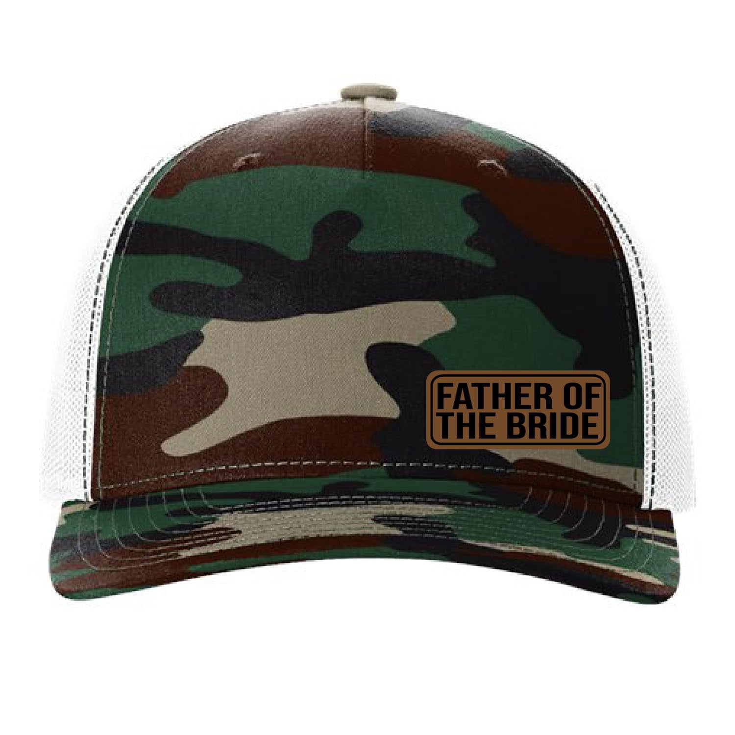 Father of The Bride Vegan Leather Patch Cap, Richardson 112, Father of ...