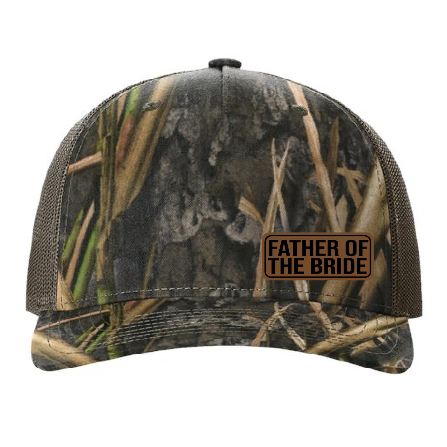 Father of The Bride Vegan Leather Patch Cap, Richardson 112, Father of ...
