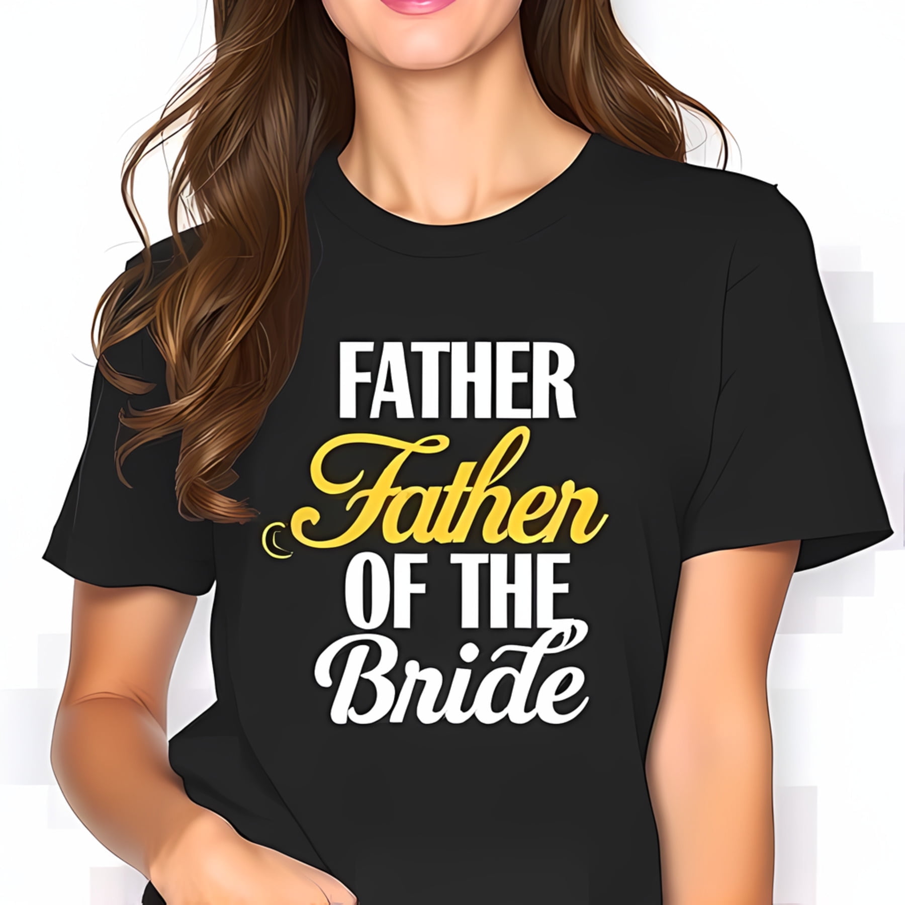 Father of the Bride Cotton Short Sleeve T-Shirt - Bold White & Stylish ...