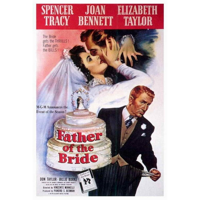Father of the Bride - movie POSTER (Style A) (27" x 40") (1950 ...