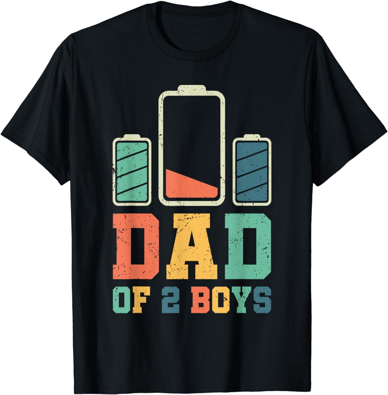 Father's Day 2024 Shirts DAD OF TWO BOYS Sons Daddy Father T-Shirt ...