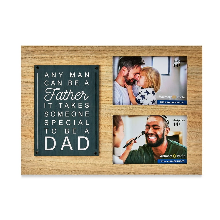 Father s Day 4 x 6 To Be a Dad Dual Picture Frame by Way To Celebrate Walmart