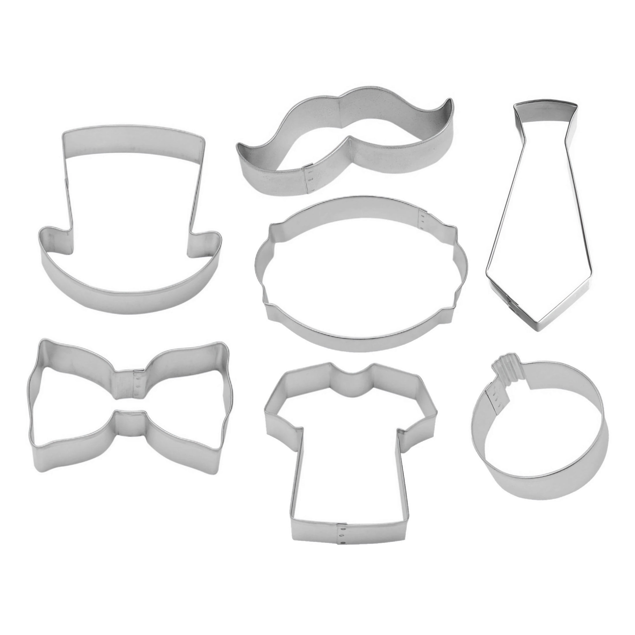Father's Day 7 Piece Cookie Cutter Set - Pocket Watch, Bow Tie, Top Hat ...