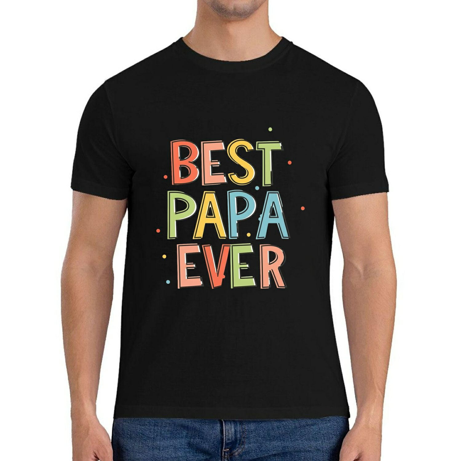 Father's Day Best Papa Ever with US American Flag Birthday Gifts Mens T ...