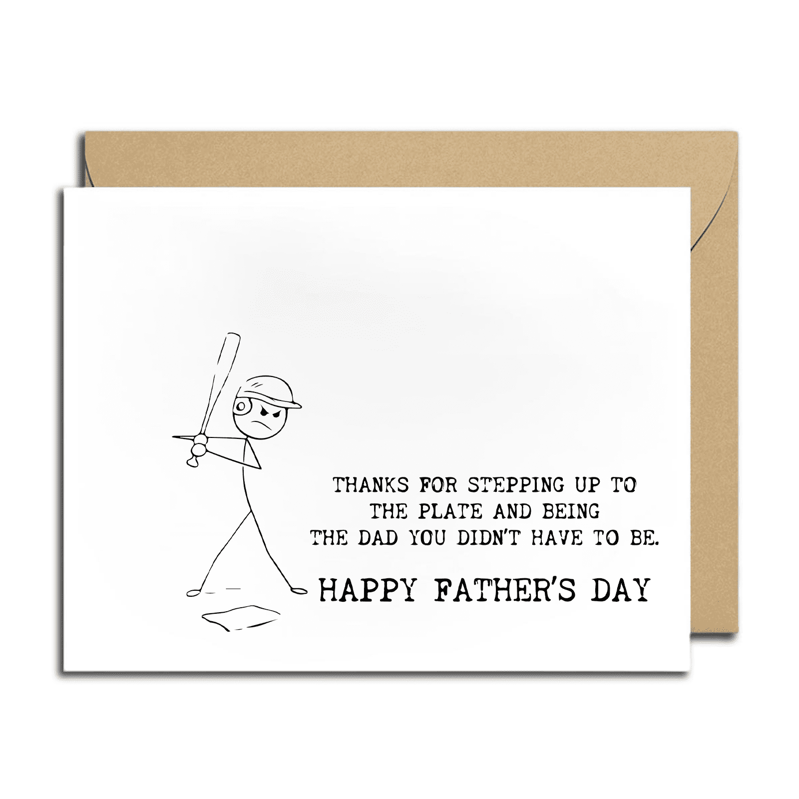 Father’s Day Card – “Thanks for Stepping Up to the Plate” Design ...