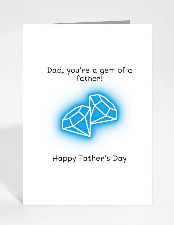 Father’s Day Card for Dad – “You’re a Gem of a Father” Design with ...