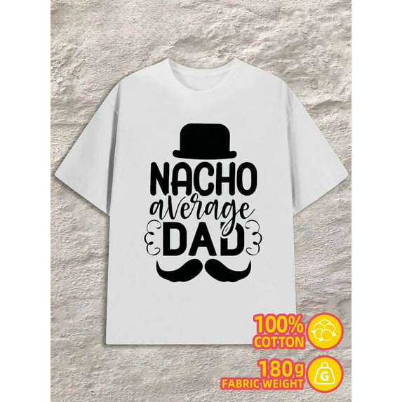Father's Day Dad men's white 180G 100% Cotton New spring and autumn ...