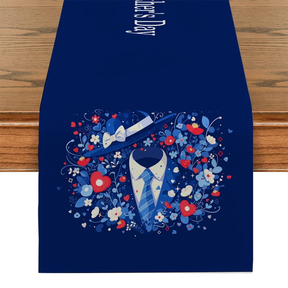 Father's Day Dining Table Runners for Parties Hats Table ration ...