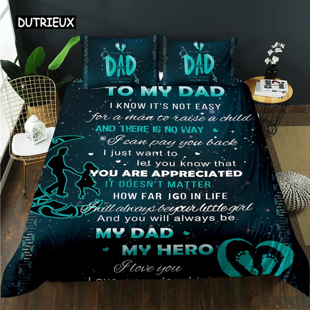 Father's Day Duvet Cover Set Single Double Size Letter To Father ...