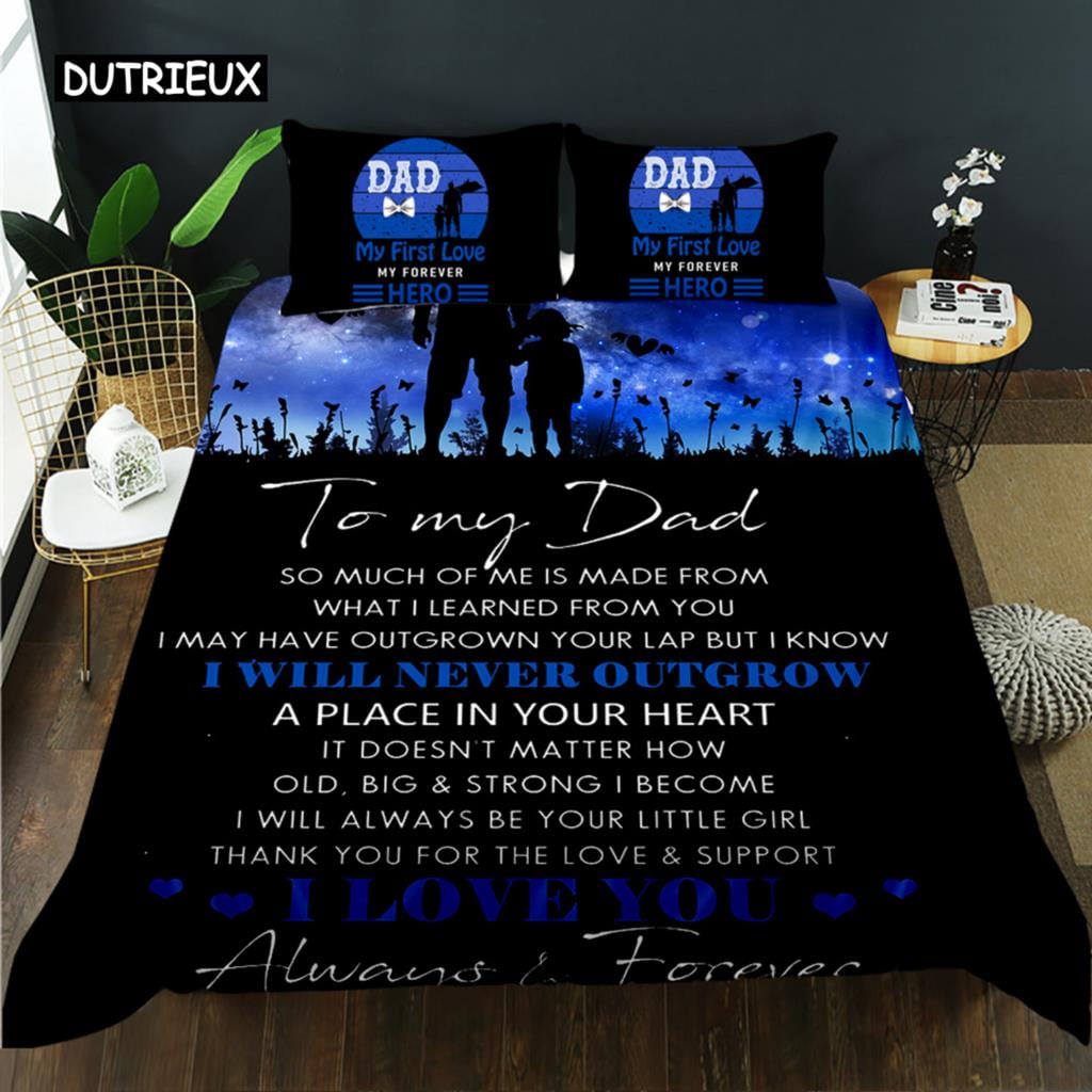 Father's Day Duvet Cover Set Single Double Size Letter To Father ...