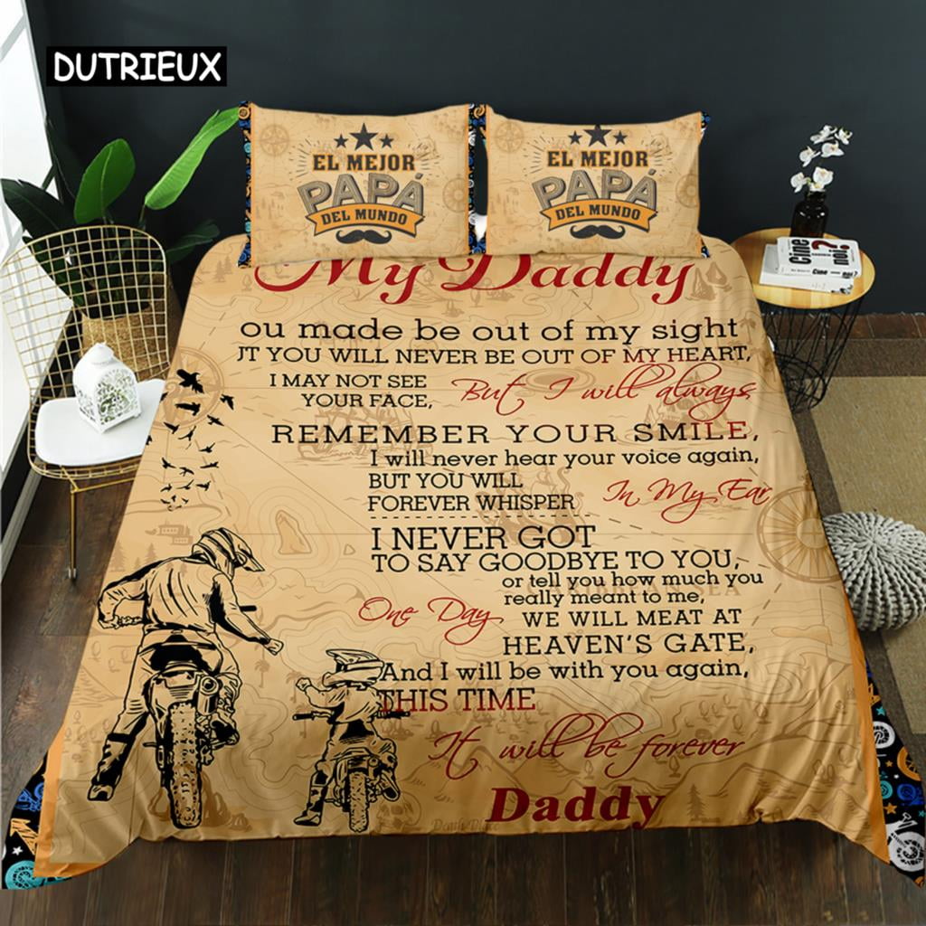 Father's Day Duvet Cover Set Single Double Size Letter To Father ...