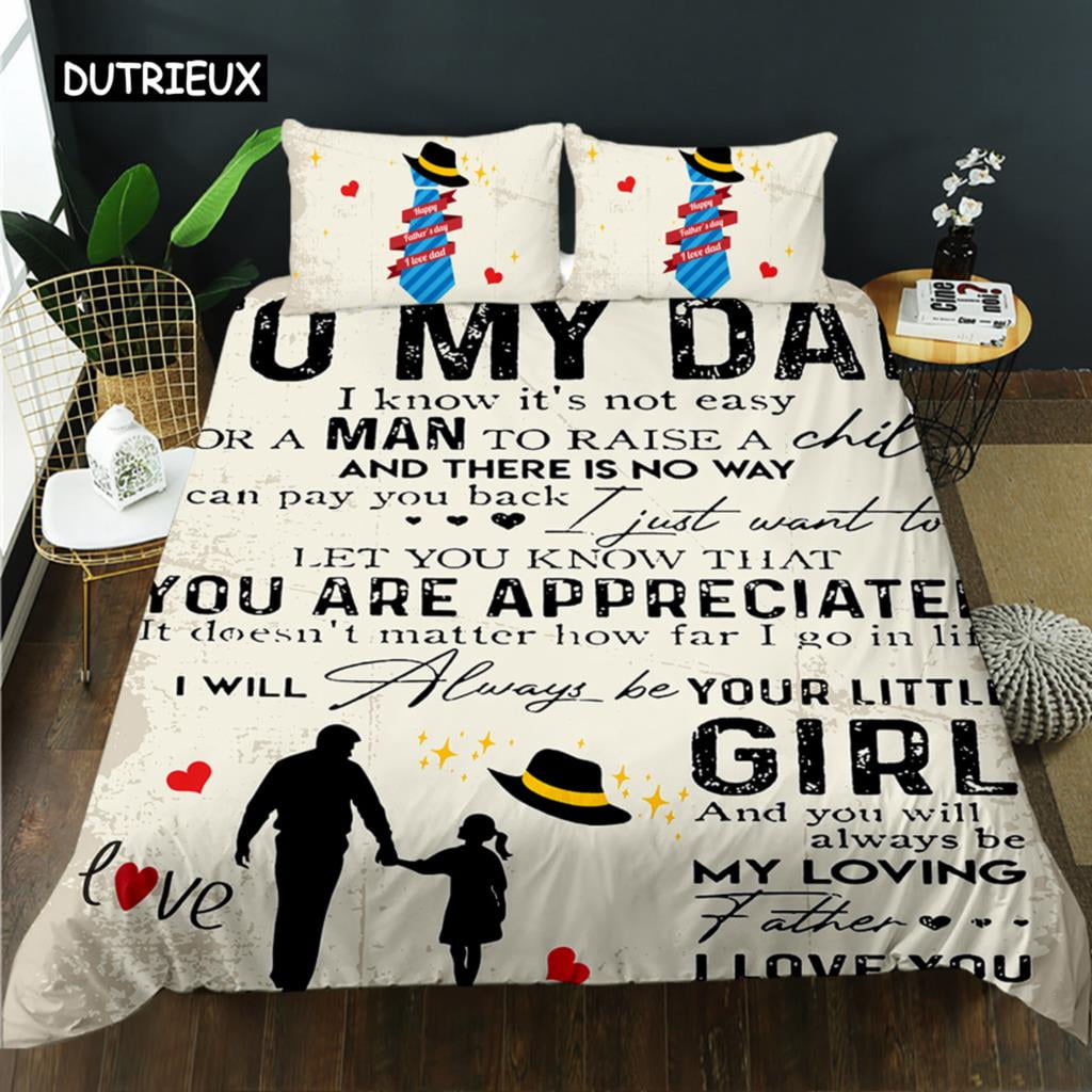 Father's Day Duvet Cover Set Single Double Size Letter To Father ...