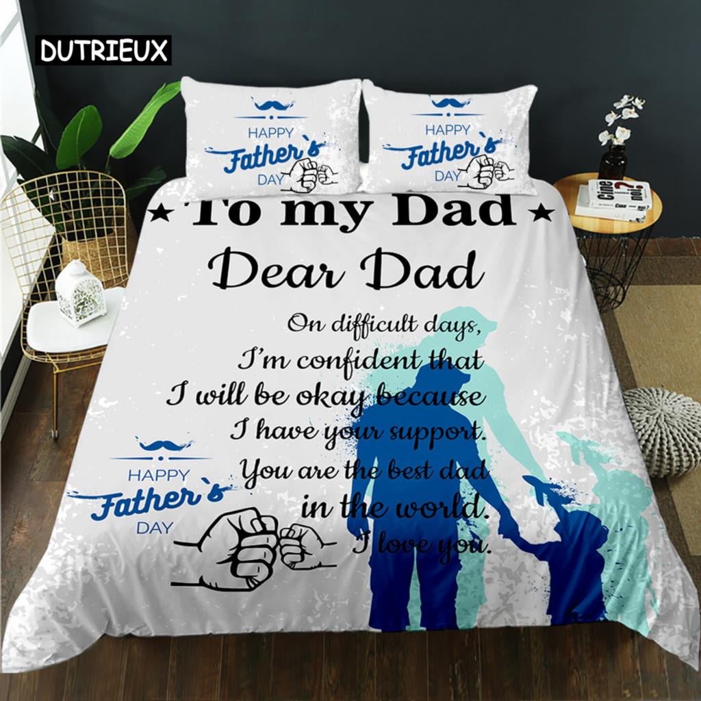 Father's Day Duvet Cover Set Single Double Size Letter To Father ...