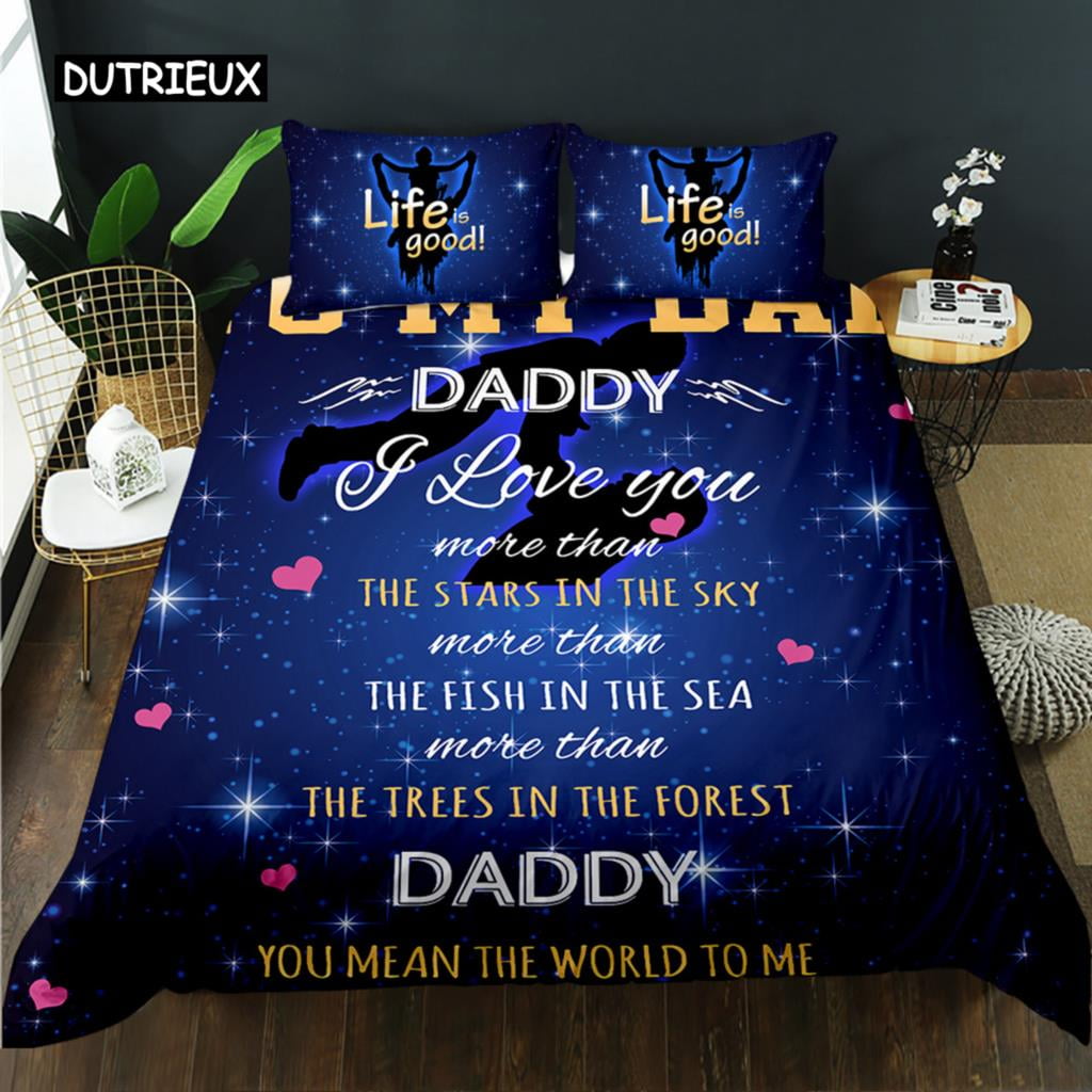 Father's Day Duvet Cover Set Single Double Size Letter To Father ...