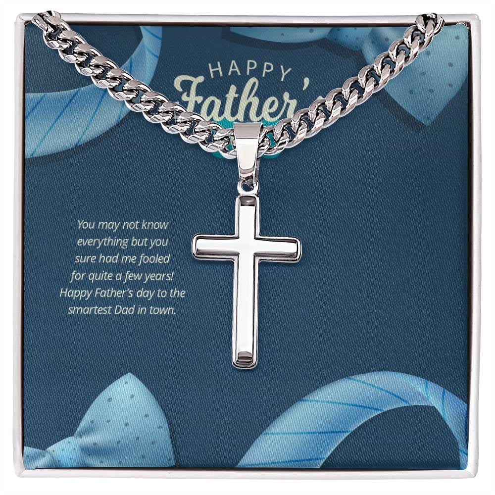 (Father's Day Edition) Smartest Dad in Town - Cuban Link Chain with ...