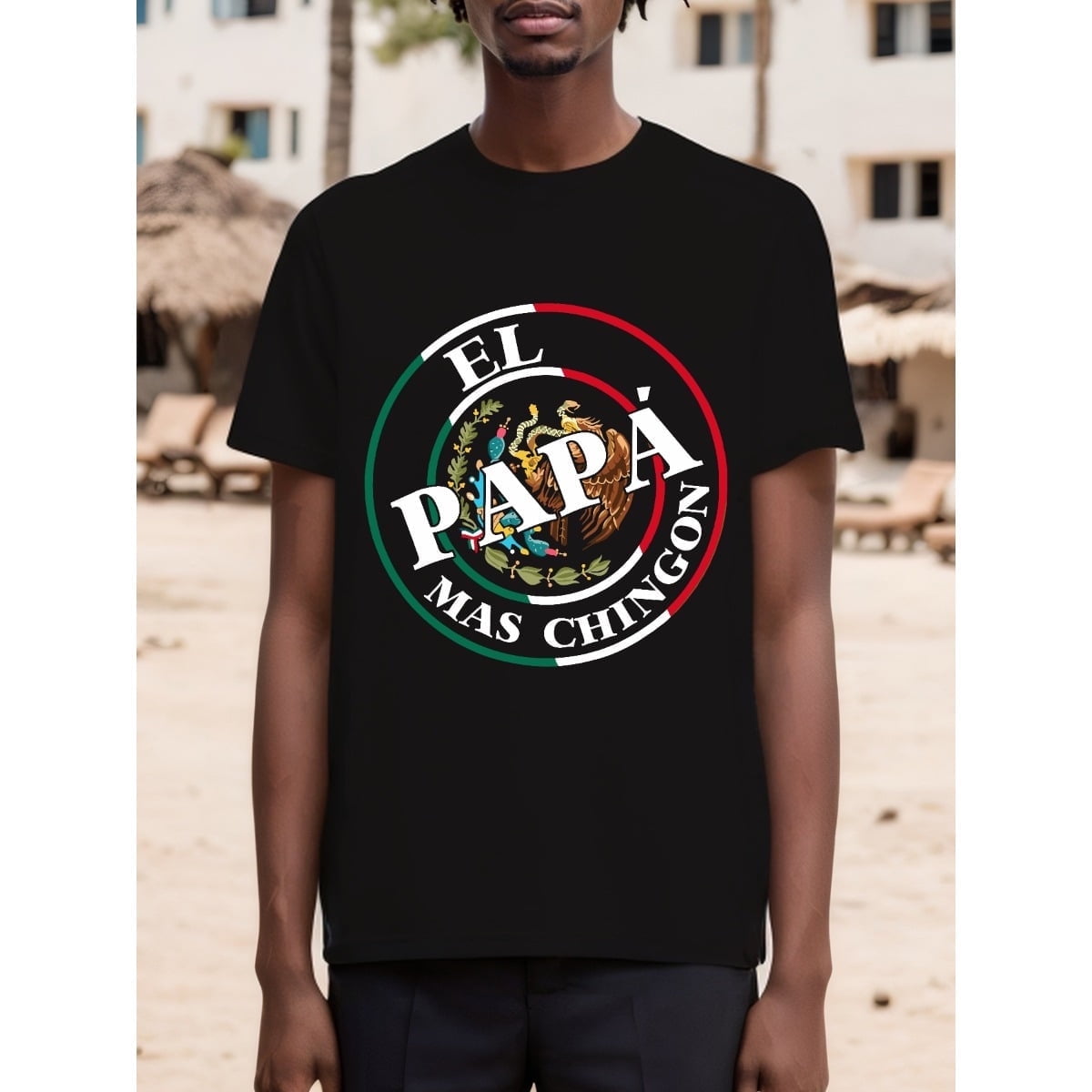 Father's Day El Papa Mas Chingon Funny Mexican Dad Spanish T-Shirt ...