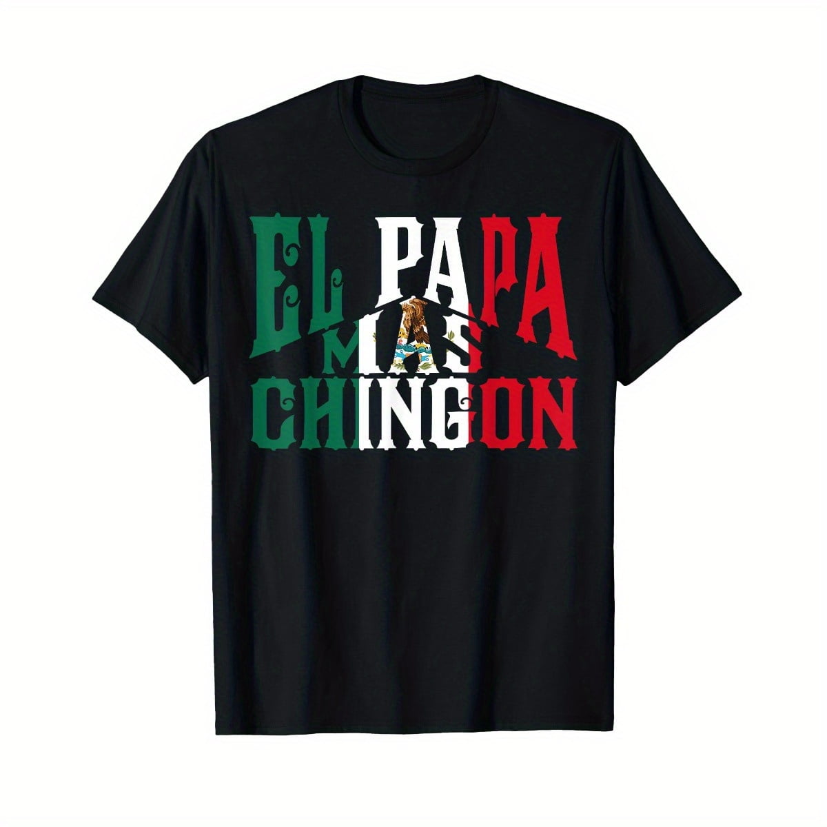 Father's Day El Papa Mas Chingon Funny Mexican Dad Spanish T-Shirt ...