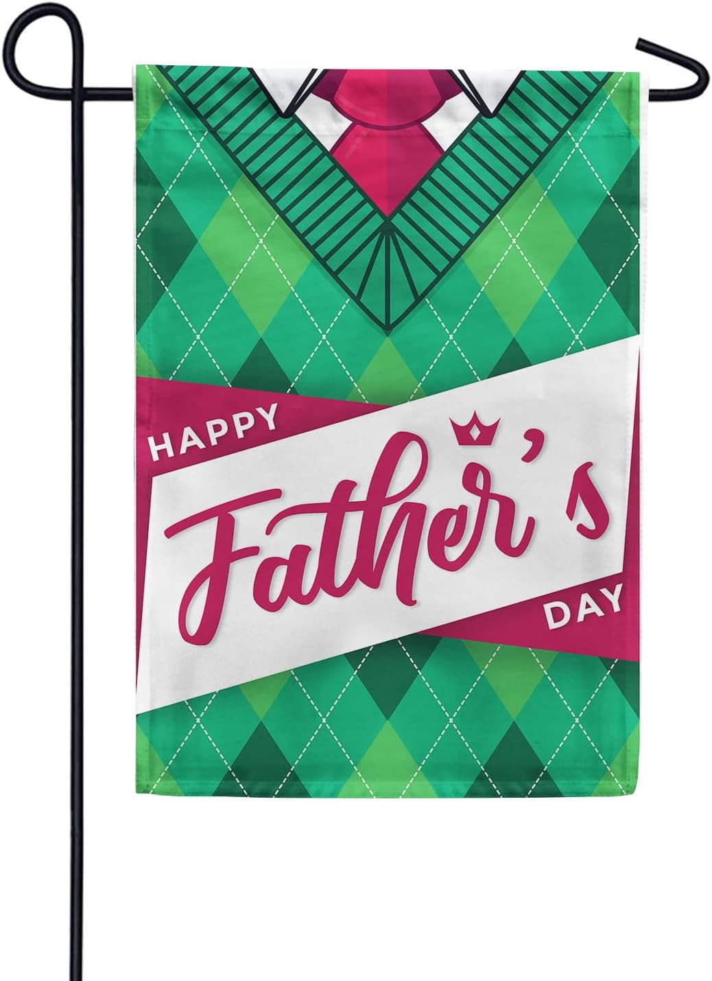 Father's Day Garden Flag - Dad's Green Cardigan - World's Best Dad ...