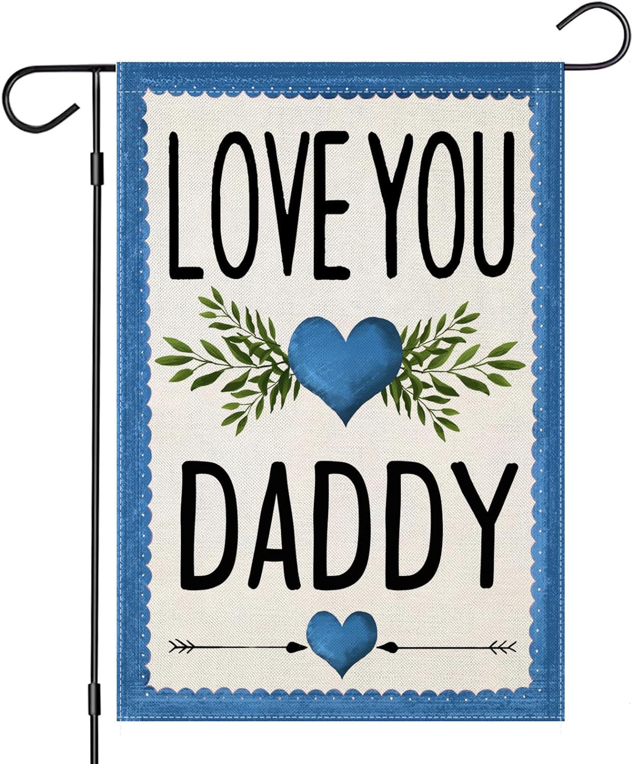 Father's Day Garden Flags for Outside LOVE YOU DADDY Blue Yard ...