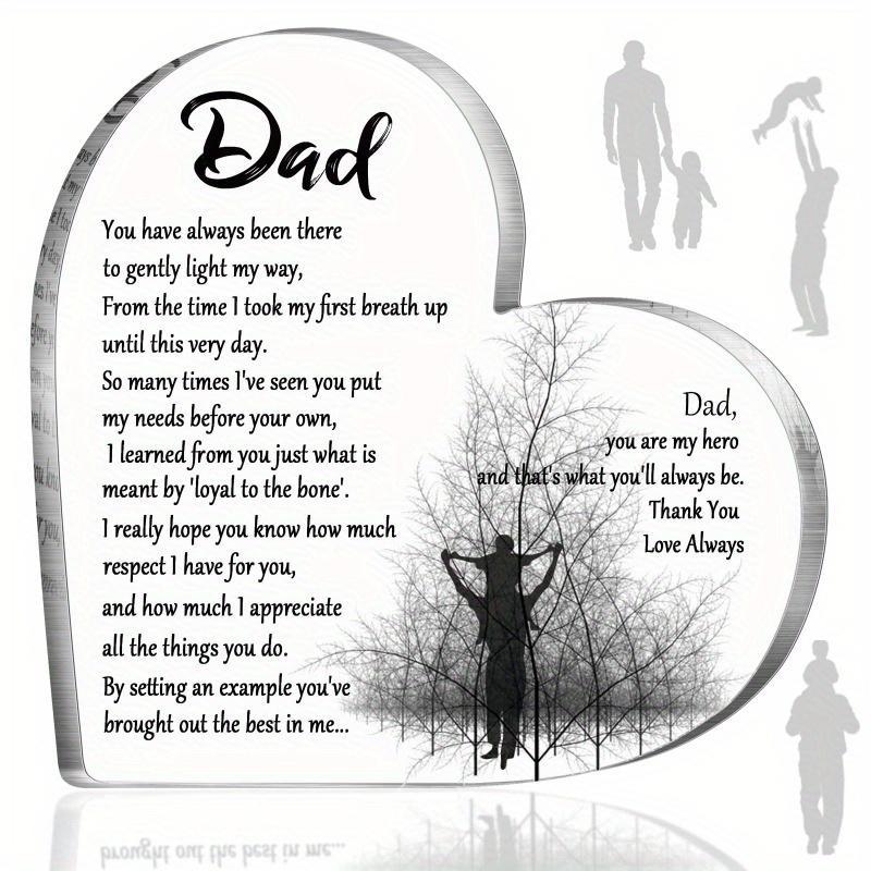 Father's Day Gift Acrylic Heart Sign Thankful Quote Blessed Wish ...