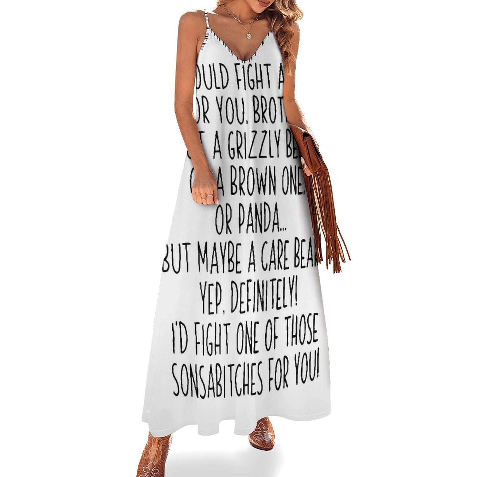 Father's Day Gift Ideas Would Fight A Bear For You Dad Sleeveless Dress ...