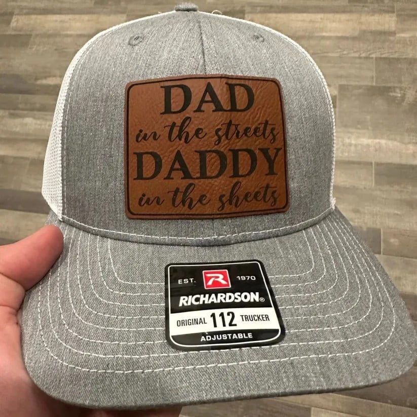 Father's Day Gift Leather Patch Baseball Cap Father's Day Gift ...