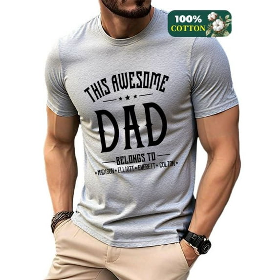 Father's Day Gift Wear For Mens "THIS AWESOME DAD" Sentimental Design ...