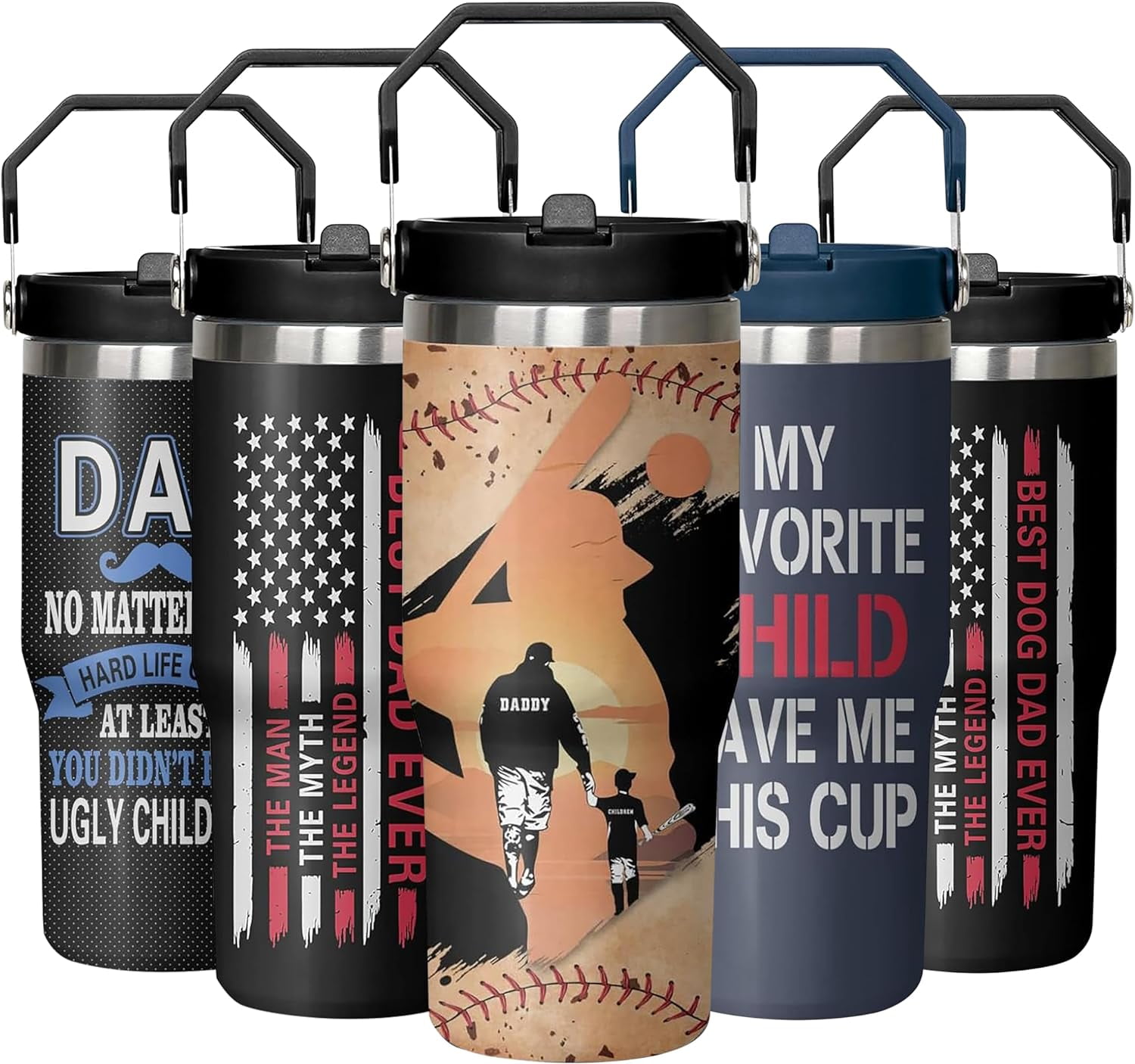 Father''s Day Gift for Dad - Baseball Dad Tumbler 30 oz, Stainless ...