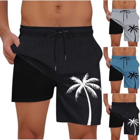 Father's Day Gifts DDAPJ pyju Men's Hawaiian Beach Shorts Palm Tree ...