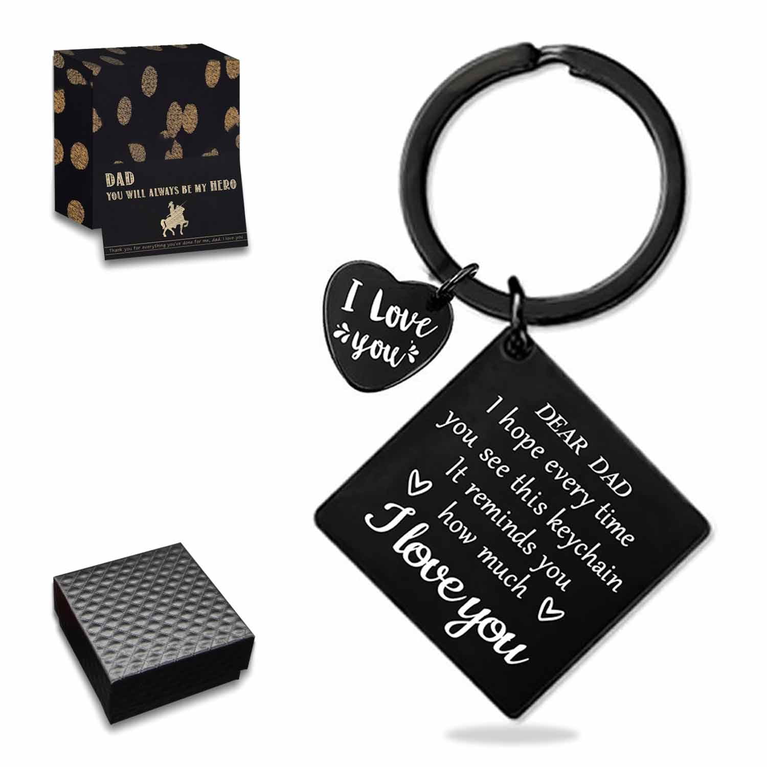 Father’s Day Gifts from Son Daughter Children Keychain Gifts with ...